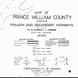 Prince William Highway Map 1933