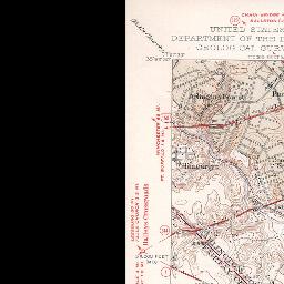 1945 Topo Map of Alexandria Virginia