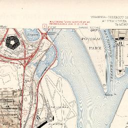 1945 Topo Map of Alexandria Virginia