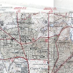 Washington DC Topo Map from 1945